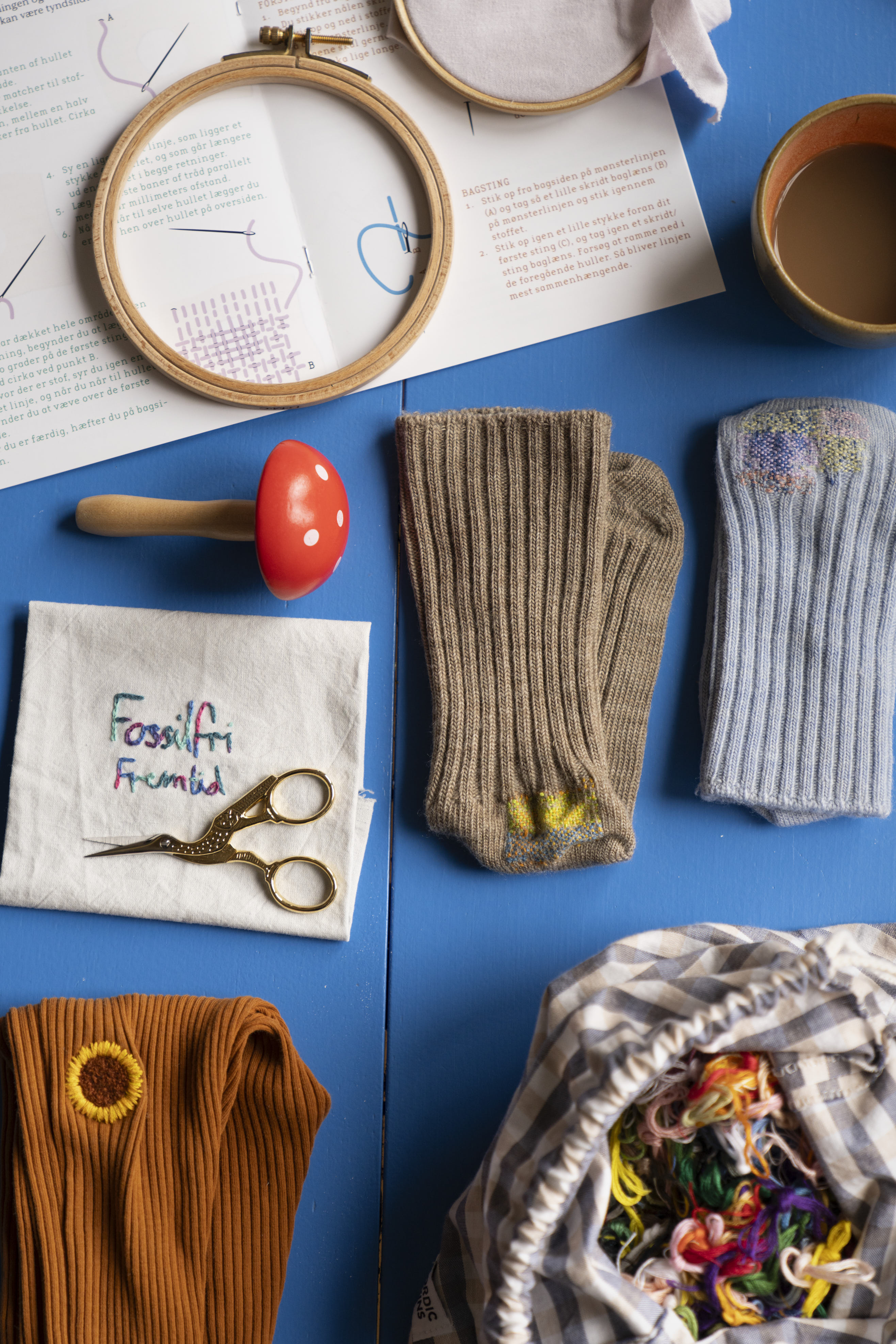 Anna personalises her clothes with visible mending | Søstrene Grene