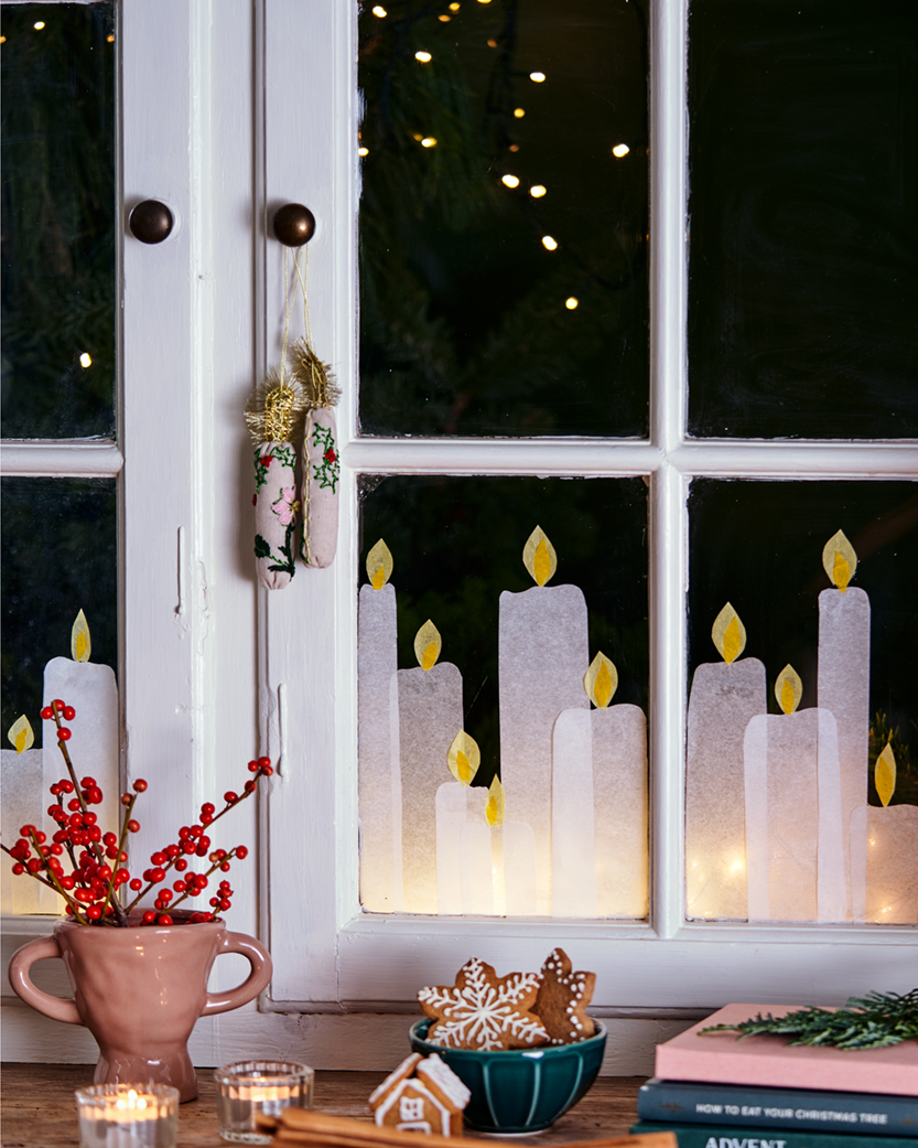 4 måder at pynte Deres vinduer til jul med papir | Søstrene Grene