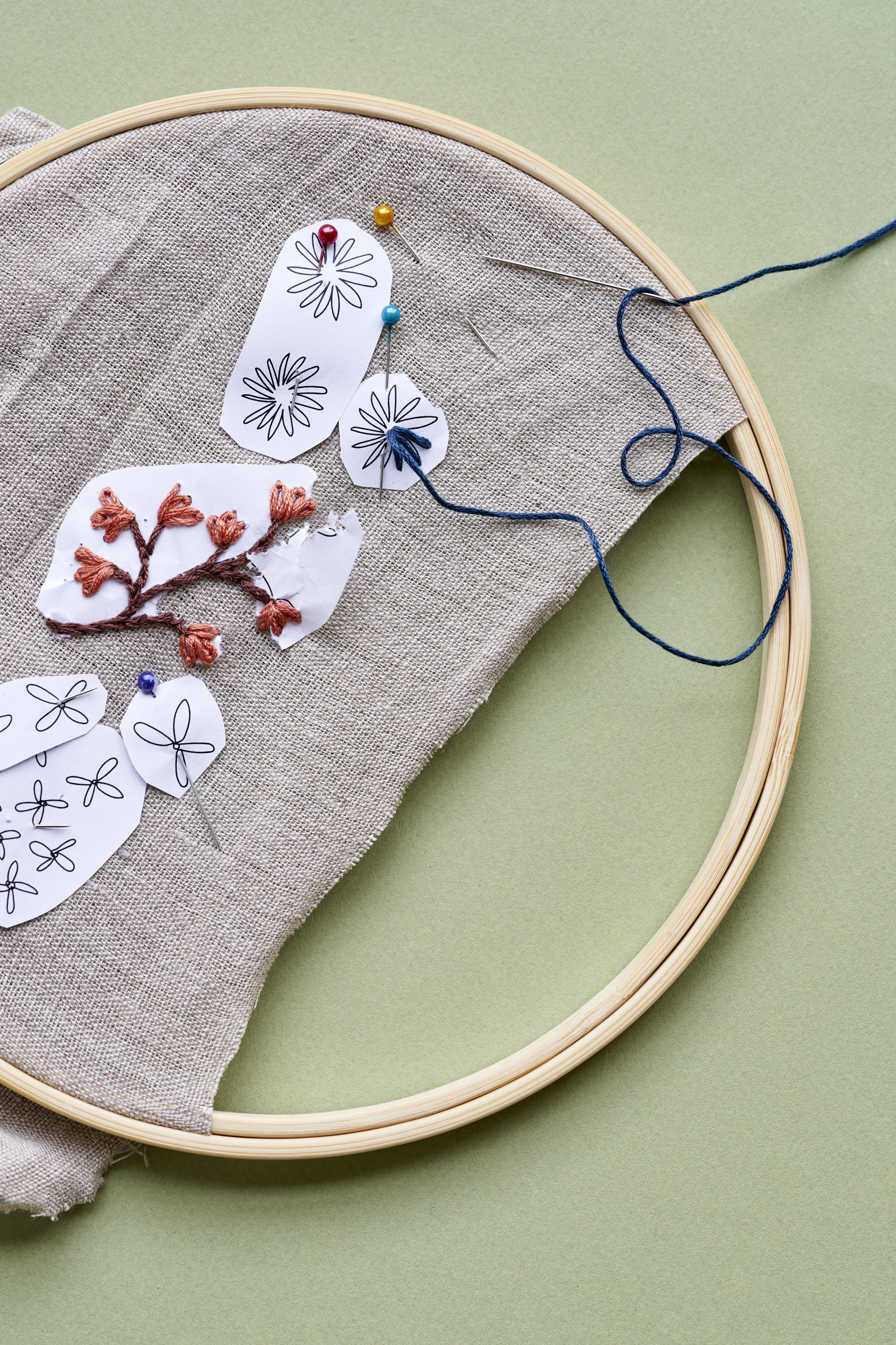 Broderi på duk: lär dig 4 enkla stygn | Søstrene Grene